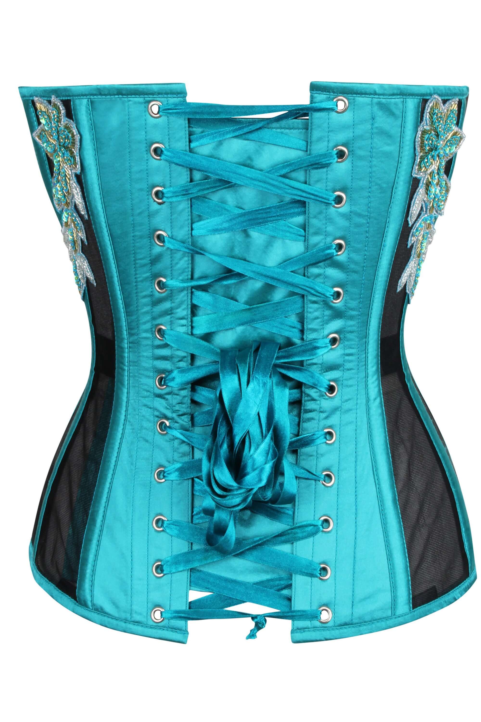 Aqua Overbust Mesh Corset